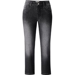 Heine Damen Caprijeans im 5-Pocket-Stil black denim, Gr&ouml;&szlig;e 48