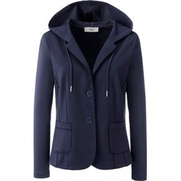 Heine Damen Blazer mit Kapuze marine Gr&ouml;&szlig;e 44