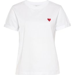 Lascana Damen T-Shirt wei&szlig;-rot Gr&ouml;&szlig;e 32/34