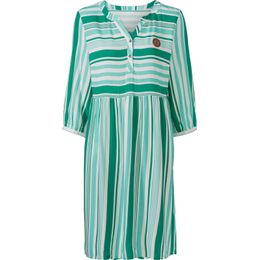 CR&Eacute;ATION L Damen Druckkleid mit Teilungsnaht, gestreift gr&uuml;n-blaugr&uuml;n-gestreift Gr&ouml;&szlig;e 38