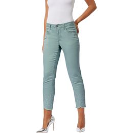 CR&Eacute;ATION L Damen 5-Pocket-Jeans mit Wellenkanten kalkmint Gr&ouml;&szlig;e 36