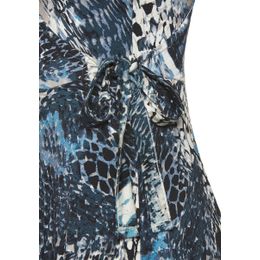 Lascana Damen Jerseykleid blau bedruckt Gr&ouml;&szlig;e 36