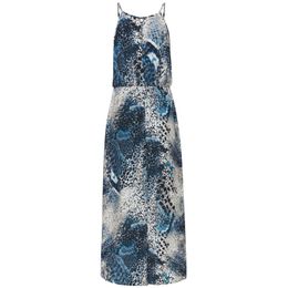 Lascana Damen Maxikleid blau bedruckt Gr&ouml;&szlig;e 46