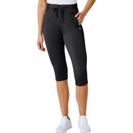 Damen Caprileggings mit Teil-Dehnbund schwarz Gr&ouml;&szlig;e 36/38