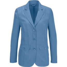 CR&Eacute;ATION L Damen Blusenblazer mit Wiener N&auml;hten mittelblau Gr&ouml;&szlig;e 40