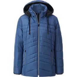 CR&Eacute;ATION L Damen Steppjacke mit abnehmbarer Kapuze jeansblau Gr&ouml;&szlig;e 44