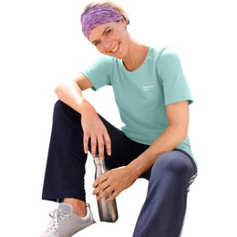 Damen Freizeitshirt im Dreierpack salbei + jeansblau + marine Gr&ouml;&szlig;e 36/38