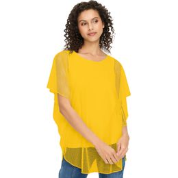 Heine Damen Kurzarmshirt im Poncho-Stil sonnengelb Gr&ouml;&szlig;e 46