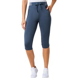 Damen Caprileggings mit Teil-Dehnbund rauchblau Gr&ouml;&szlig;e 36/38