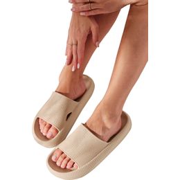 Heine Damen Pantolette sand-gemustert Gr&ouml;&szlig;e 37