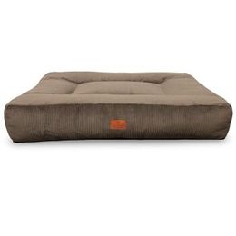 Petliving orthop&auml;disches Hundebett Mara XXL aus Cord 120 x 100 cm braun