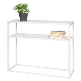 bremermann Konsolentisch,, Wei&szlig;, Metall, 100x79.5x33.5 cm, Wohnzimmer, Wohnzimmertische, Konsolentische