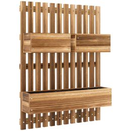 Outsunny Blumenkasten,, Braun, Holz, 16x80x60 cm, Gartenzubeh&ouml;r, Hochbeete