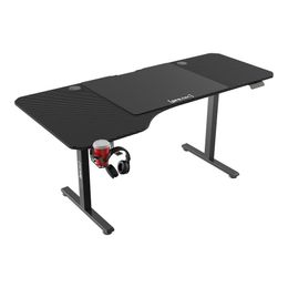 pro.tec Verstellbarer, Schwarz, Metall, L-Form, 160x117x75 cm, Arbeitszimmer, Schreibtische, Computertische