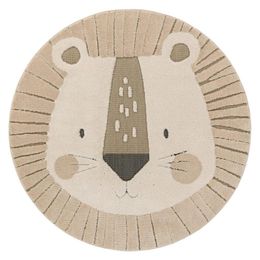 Paco Home Kinderteppich, Creme, Kunststoff, Rund, 120x120 cm, strapazierf&auml;hig, f&uuml;r Fu&szlig;bodenheizung geeignet, Teppiche & B&ouml;den, Teppiche, Teppich Kinderzimmer