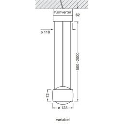 Occhio Sento E Sospeso Up Variabel 2700K, Wei&szlig; matt