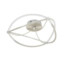 Trio LED-Deckenleuchte Nickel-matt geschwungen Charivari silber Ma&szlig;e (cm): H: 18 &Oslash;: 62 &raquo; H&ouml;ffner