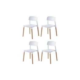 H&ouml;ffner Stuhl 4er-Set Soro wei&szlig; Ma&szlig;e (cm): B: 45 H: 75 &raquo; H&ouml;ffner