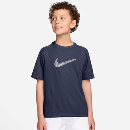 T-Shirt Nike "B NK DF MULTI SS TOP HBR", M&auml;dchen, Gr. XL (164/170), midnight nav, Jersey, Obermaterial: 100% Polyester, normal, Rundhals, Shirts T-Shirt, f&uuml;r Kinder, sportlicher Stil, Kurzarm, Rundhalsausschnitt