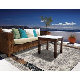 Teppich Gino Falcone "Outdoor-Africa 43" Gr. 2, grau, B:80cm H:5mm L:165cm, Kunstfaser, Teppiche, Teppich, Flachgewebe, In- und Outdoor geeignet, Wohnzimmer