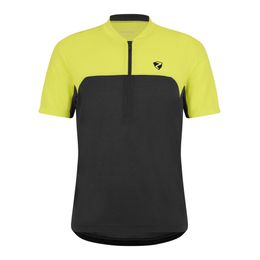 Radtrikot Ziener "NARIUS-Z", Herren, Gr. 46, schwarz, Obermaterial: 85% Polyester, 15% Baumwolle. Obermaterial 2: 100% Polyester, Trikots