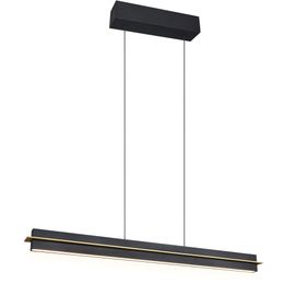 Trio LEUCHTEN LED Pendelleuchte "EMERSON, LED H&auml;ngeleuchte h&ouml;henverstellbar, 4-Stufen Touch Dimmer", schwarz (schwarz matt), 1, H: 150cm, 1 Stk., Leuchten, Lichtfarbe einstellbar 2700-5000K warm- bis kaltwei&szlig;, H&ouml;he max 150 cm, LED Pendelleuchte