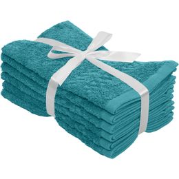 Gaestehandtuecher OTTO HOME "Regona, G&auml;stehandt&uuml;cher 30x50cm, flauschig und weich, 500 gr/m&sup2;", blau (petrol), B:30cm L:50cm, Frottier, Obermaterial: 100% Baumwolle, Handt&uuml;cher, Premium Handt&uuml;cher mit Bord&uuml;re, Set, 100% Baumwolle, 5 Jahre Garantie