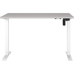 Schreibtisch Germania "Boras", wei&szlig; (kaschmir, wei&szlig;, wei&szlig;, kaschmir), B:120cm H:120cm T:80cm, Tische, Schreibtisch, Breite 120/140/160/180 cm, Metallgestell, elektrisch h&ouml;henverstellbar