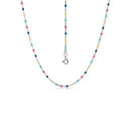 Kette ohne Anh&auml;nger Firetti "Schmuck Geschenk Silber 925 Halsschmuck Halskette Ankerkette", bunt (silberfarben, t&uuml;rkis, gelb, blau, rosa), Halsketten, Damen, Silber 925 (Sterlingsilber), L: 43 B: 2mm, Made in Germany, B:2mm
