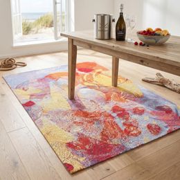 Teppich Sansibar "Keitum 013", bunt (multicolor), B:160cm H:3mm L:230cm, Polyester, Teppiche, Teppich, Flachgewebe, modernes Design