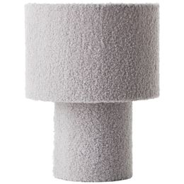 Brilliant Tischleuchte "Teddy", grau, 1, &Oslash; 23cm H: 30cm, 1 Stk., Leuchten, flauschiger Teddystoff, 30 x 23 cm, E27, Textil, Tischleuchte
