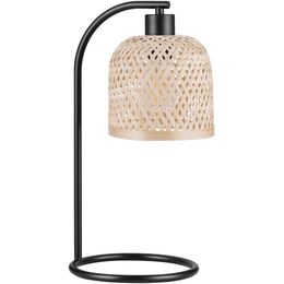 NOVA LUCE Tischleuchte "INTRA", natur, schwarz, 1, &Oslash; 16cm H: 41cm, 1 Stk., Leuchten, Tischleuchte