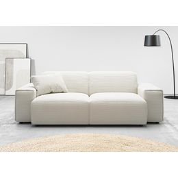 2,5-Sitzer Home Affaire "Glimminge auch in Breitcord, Feincord + Easy care-Bezug", wei&szlig; (snow), B:214cm H:71cm T:101cm, 12% Polyaxryl, 88% Polyester, Sofas, besondere Kedern&auml;hte, Zierkissen