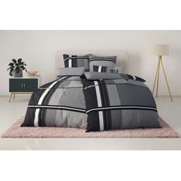 Bettw&auml;sche OTTO HOME "Cassia", grau, B/L: 135cm x 200cm, 1 Stk., 1 Stk., Linon, B/L: 80cm x 80cm, 2 Stk., Linon, Obermaterial: 100% Baumwolle, Bettw&auml;sche, Bettw&auml;sche, Bettw&auml;sche aus Baumwolle,ab Gr. 135x200 cm, Marke H.I.S OTTO home