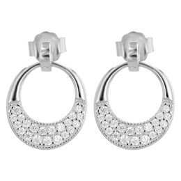 Adelia&acute;s Paar Ohrh&auml;nger ADELIA&acute;S "Ohrringe &ndash; Ohrstecker aus 925 Silber mit Zirkonia", Damen, Gr. Damen, Silber 925 (Sterlingsilber), silber, Ohrringe, Ein Geschenk, das Freude macht