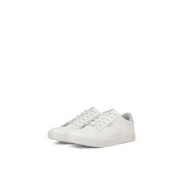 Jack & Jones Sneaker JACK & JONES "JFWTRENT", Herren, Gr. 41, wei&szlig;, Lederimitat, Schuhe Sneaker, mit Schn&uuml;rung