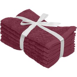 Gaestehandtuecher OTTO HOME "Regona, G&auml;stehandt&uuml;cher 30x50cm, flauschig und weich, 500 gr/m&sup2;", rot (bordeaux), B:30cm L:50cm, Frottier, Obermaterial: 100% Baumwolle, Handt&uuml;cher, Premium Handt&uuml;cher mit Bord&uuml;re, Set, 100% Baumwolle, 5 Jahre Garantie