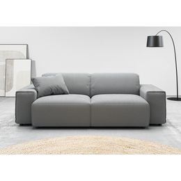 2,5-Sitzer Home Affaire "Glimminge auch in Breitcord, Feincord + Easy care-Bezug", grau, B:214cm H:71cm T:101cm, 100% Polyester, Sofas, besondere Kedern&auml;hte, Zierkissen