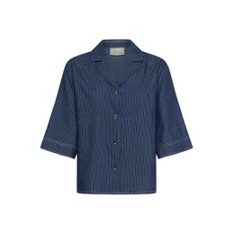 Jeansbluse Cream "Jeanshemd CRAgate", Damen, Gr. 40, blau (rossland pinstriped denim), Obermaterial: 71% Baumwolle CO. 29% Polyester PES., Blusen Jeansbluse