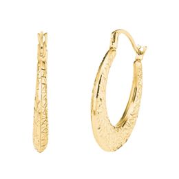 Paar Creolen Amor "2027704", gold (gelbgoldfarben), Ohrringe, Damen, Gelbgold 375