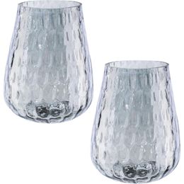 Windlicht CREATIV HOME "Weihnachtsdeko", grau (hellgrau), H:15cm &Oslash;:12cm, Glas, Kerzenhalter, Windlicht, aus Glas
