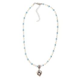 Allg&auml;u Rebell Collier ALLG&Auml;U REBELL "Marisa", Damen, Gr. onesize, Glas, wei&szlig;, Basic, Halsketten Collier, mit Glasstein (Swarovski)