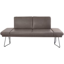 K+w Komfort & Wohnen Essbank K+W KOMFORT & WOHNEN "Pego Polsterbank", braun (sattel 77), B:206cm H:88cm T:66cm, Sitzb&auml;nke, Essbank, Seitenteilverstellung, wahlweise in 206 oder 226cm, Echtleder Bezug