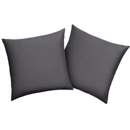 Kissenbezug OTTO HOME "Desner 100% Microfaser, extra weich, allergikerfreundlich", grau (anthrazit), B:40cm L:40cm, Microfaser, Obermaterial: 100% Polyester, Kissenbez&uuml;ge, Kissenbezug, uni Kissenh&uuml;lle, Premium Qualit&auml;t, schnell trocknend, pflegeleicht