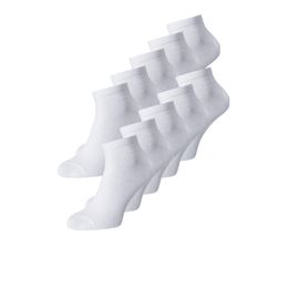 Jack & Jones Sneakersocken JACK & JONES "JACDONGO SOCKS 10 PACK NOOS", Herren, wei&szlig; (wei&szlig; detail:wei&szlig;, wei&szlig;, wei&szlig;, wei&szlig;, wei&szlig;, wei&szlig;, wei&szlig;, wei&szlig;, wei&szlig;), Baumwollmischung, unifarben, normal, Socken Sneakersocken, Baumwollmischung, Einheitsgr&ouml;&szlig;e