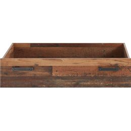 Schubkasten FORTE "Clif", grau (betonoptik dunkelgrau, old vintage wood), Holzwerkstoff, Schubladen, Schubkasten