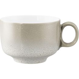 Cappuccinotasse Seltmann Weiden "Sento Home", beige (beige, cream, wei&szlig;, gesprenkelt), B:13,2cm H:7,2cm &Oslash;:10,1cm, Porzellan, Trinkgef&auml;&szlig;e, Cappuccinotasse, Kaffeetasse mit Henkel, 380 ml