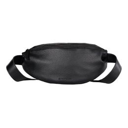 Bauchtasche Tom Tailor "Liliana", Damen, Gr. B/H/T: 33cm x 15cm x 8cm, schwarz, Polyurethan, Taschen, mit eingelegten Falten, extra breiten Schulterriemen und feinem Logo