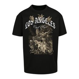 Kurzarmshirt "Upscale by Mister Tee Herren City of Angels Oversize Tee", Jungen, Gr. M, schwarz, 100% Baumwolle, UPSCALE BY MISTER TEE, unifarben, normal, Rundhals, Shirts
