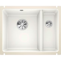 K&uuml;chensp&uuml;le Blanco "SUBLINE 350/150-U", wei&szlig; (kristallwei&szlig; gl&auml;nzend), B:46cm H:19cm T:57cm, Keramik, K&uuml;chensp&uuml;len, erh&auml;ltlich in mehreren Farben